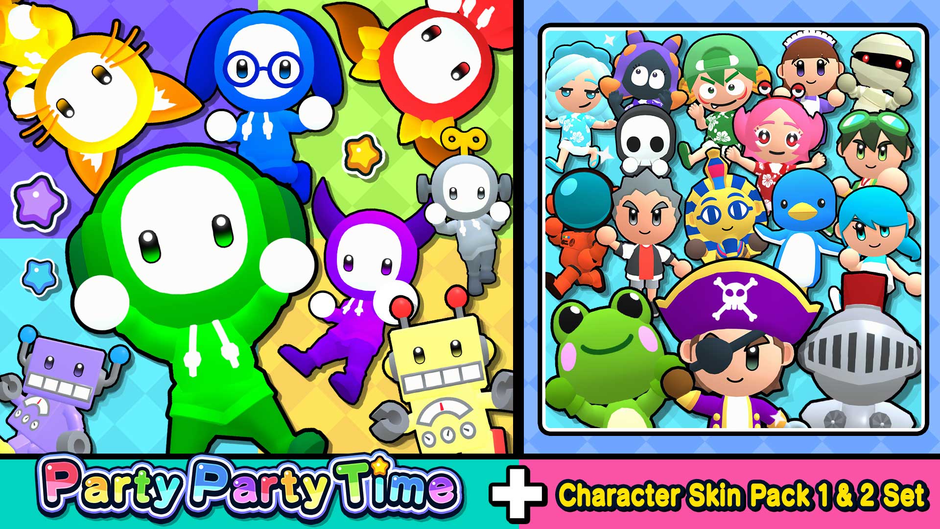 Party Party Time + Character Skin Pack 1 & 2 Set / Bundle / Nintendo eShop